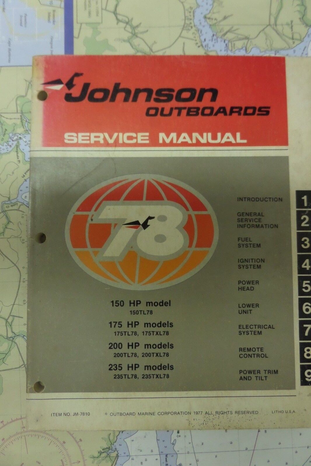 Johnson Outboard Service Manual 150, 175, 200, 235 Hp Jm-7810 1978 | Sailors Exchange