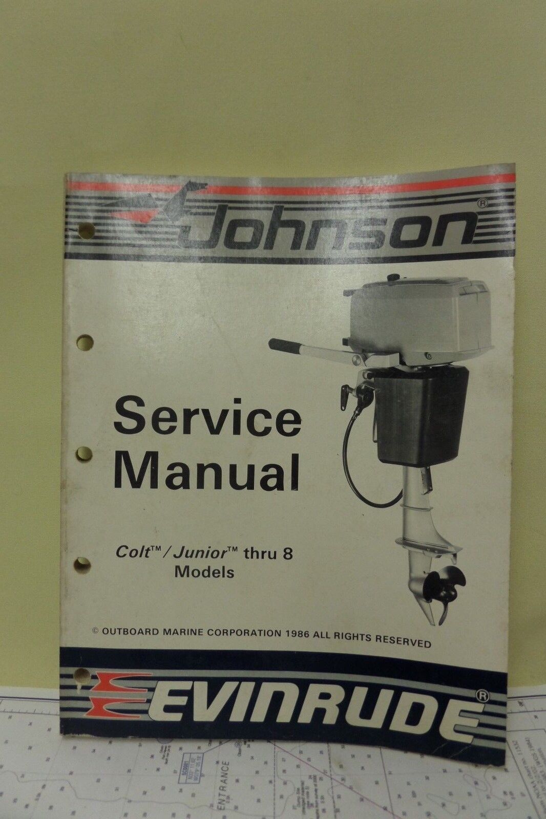 JOHNSON OUTBOARD SERVICE MANUAL "CU" COLT/JUNIOR tHRU 8 MODELS #507614 ...