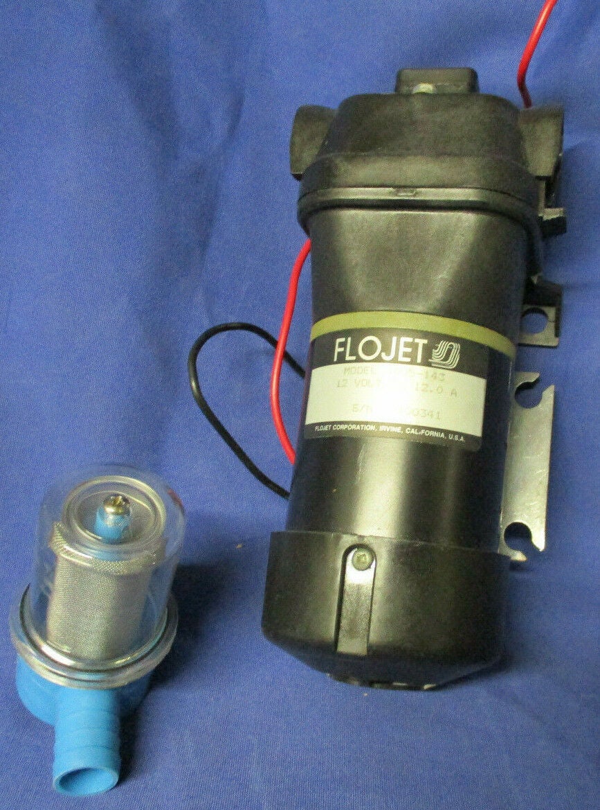 Flojet model # 04305-143 12 Volt Pump with strainer | Sailors Exchange