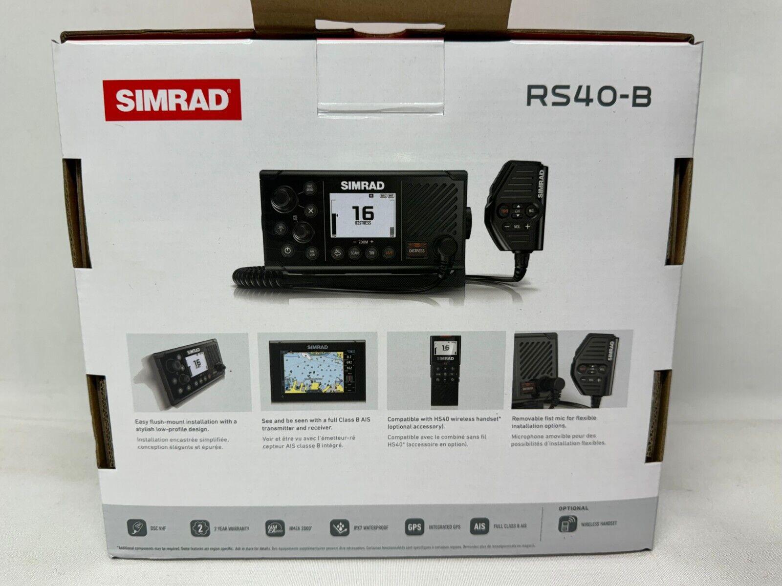 Simrad RS40-B DSC VHF Marine Radio with Class B AIS Trans and ...