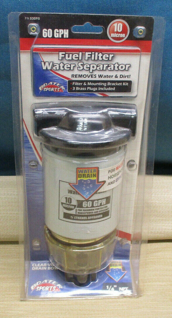 Fuel Filter Water Separator 10 micron 60 GPH # 53095 Boater Sports ...
